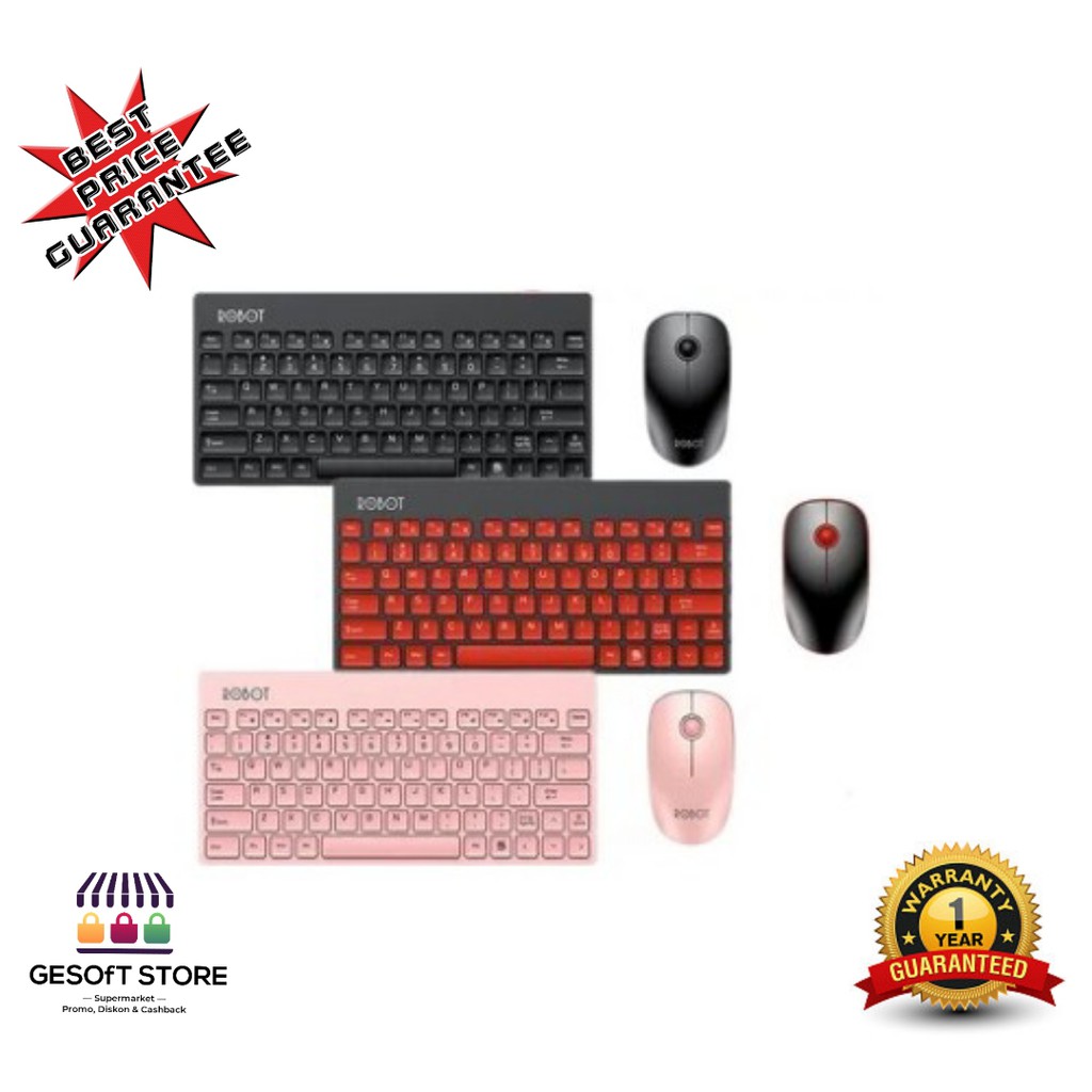 Jual Keyboard + Mouse Wireless Robot KM3000 Bluetooth (1th) | Shopee ...