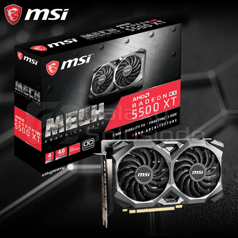 Jual Graphic Card - MSi Radeon RX 5500 XT MECH 4GB OC GDDR6 | Shopee ...