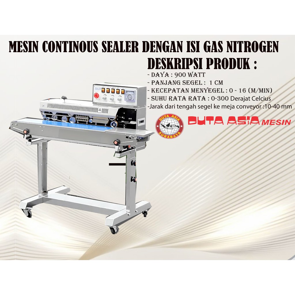 Jual CONTINUES SEALER GAS NITROGEN (MESIN SELAER ISI GAS NITROGEN DALAM ...