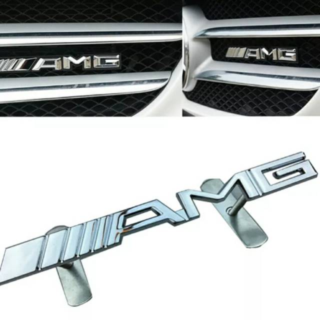 Jual AMG logo emblem untuk grill Mercedes Benz universal chrome bahan ...
