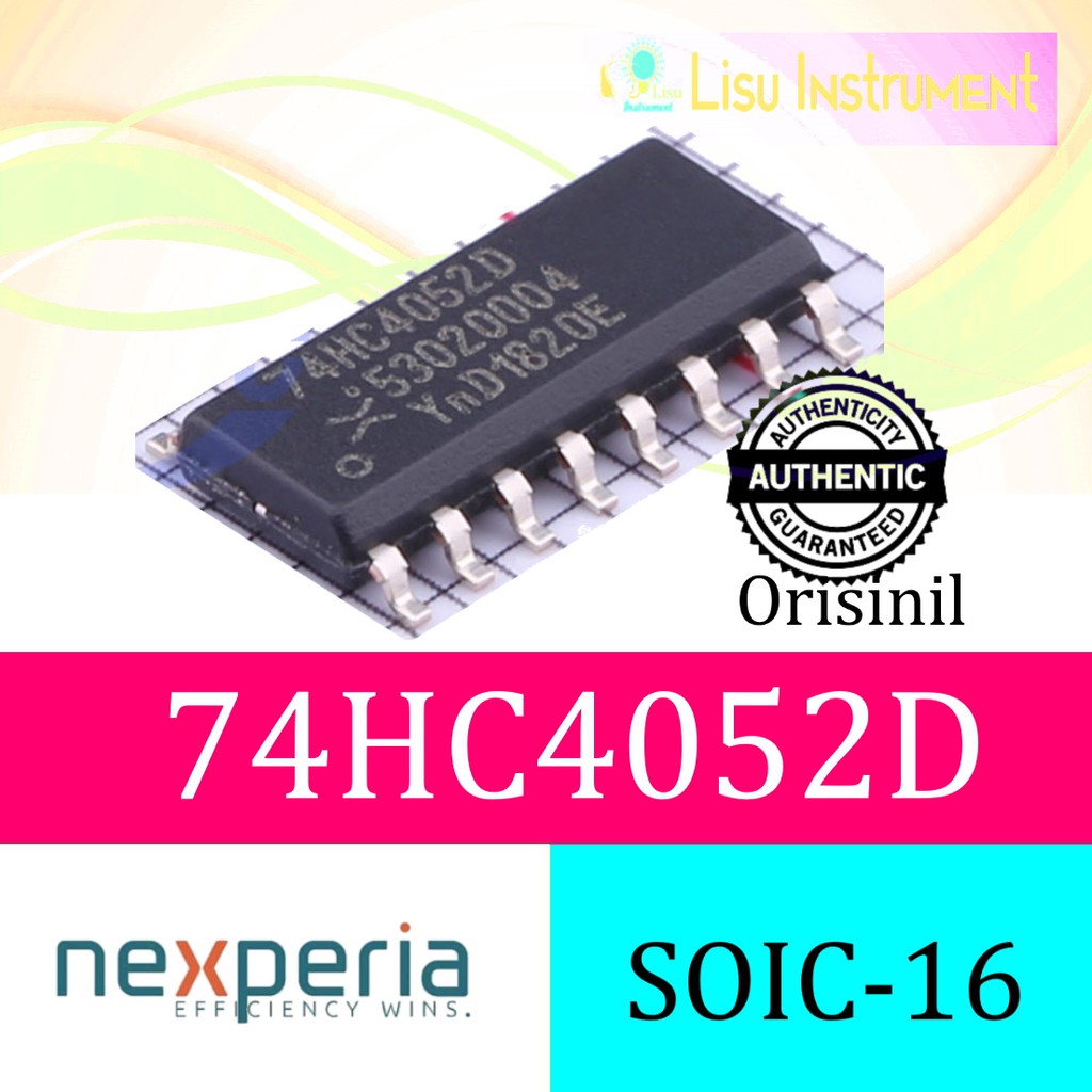 Jual 74HC4052 74HC4052D Dual 4-channel Analog Multiplexer Demultiplexer ...