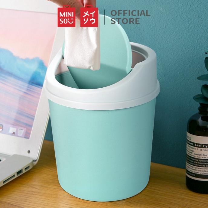 Jual MINISO Tempat/ Tong Sampah Plastik Meja Mini Trash Bin Garbage ...