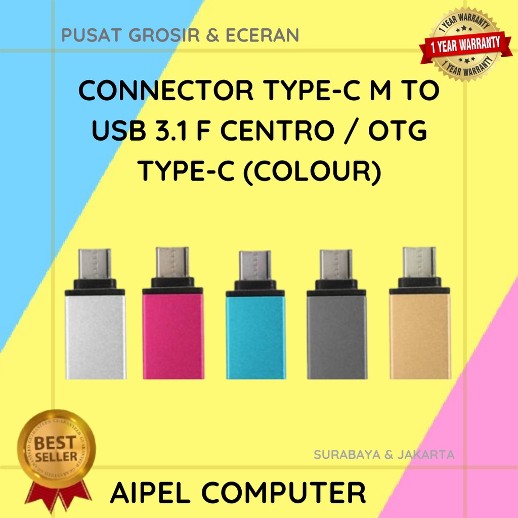 Jual OTC | CONNECTOR TYPE-C MALE TO USB 3.1 FEMALE CENTRO / OTG TYPE-C ...