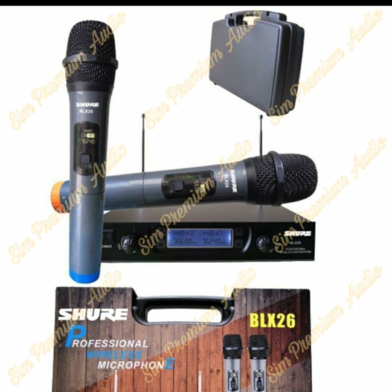 Jual Mic wireless SHURE BLX26 free koper shure blx 26 (BISA COD ...