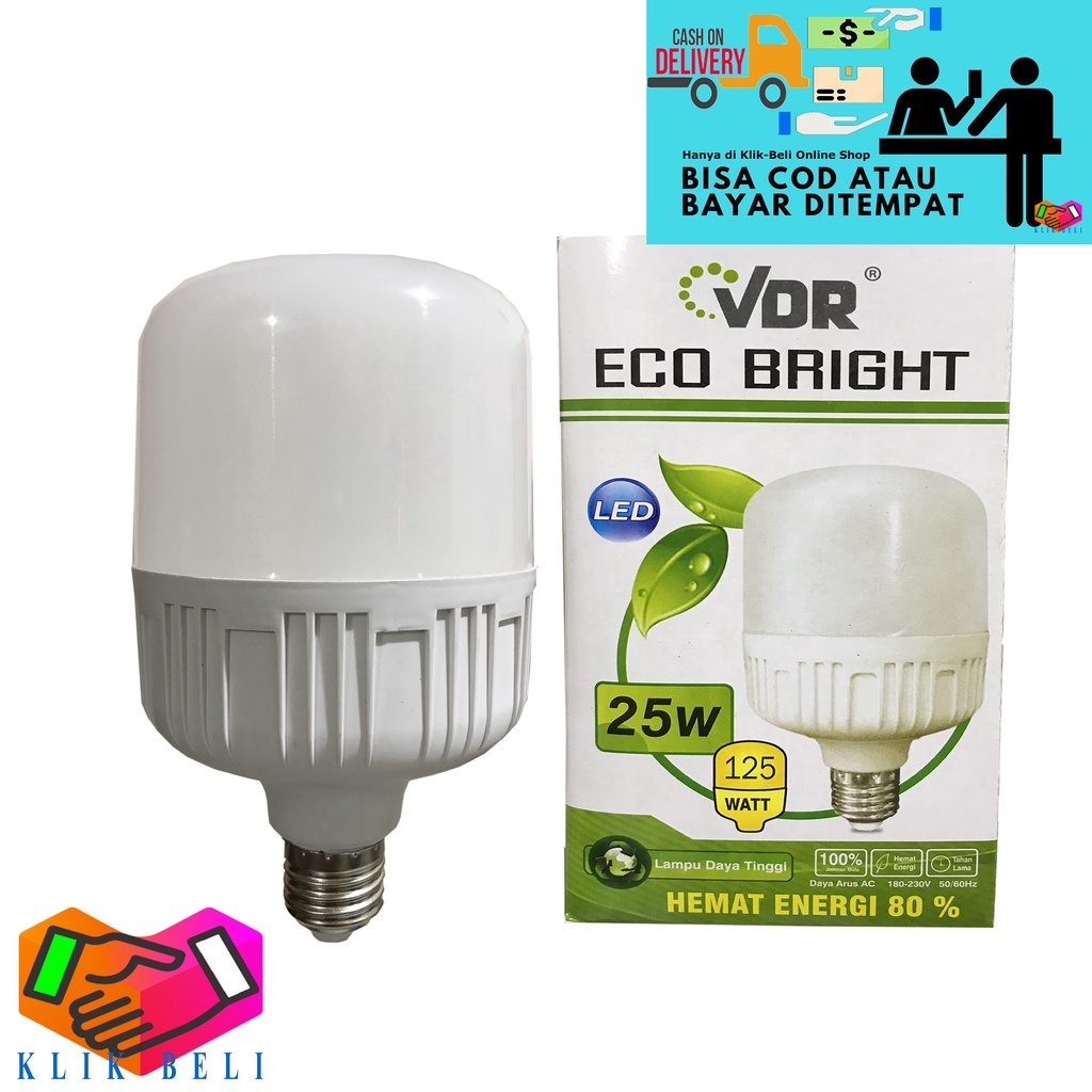 Jual Lampu Bohlam Capsule VDR Bulb LED Kapsul 5w / 10w / 15w / 20w / 25w Eco Bright Putih ...