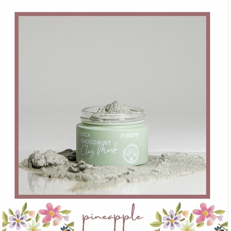 Jual NPURE Clay Mask Centella Asiatica Chocomint 50 gr (full size ...