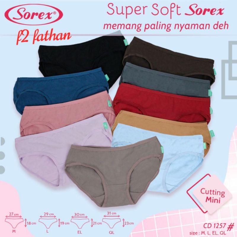 Jual ISI 6 Pcs CD Sorex 1257 | Celana Dalam Wanita Super Shoft Panties | Shopee Indonesia