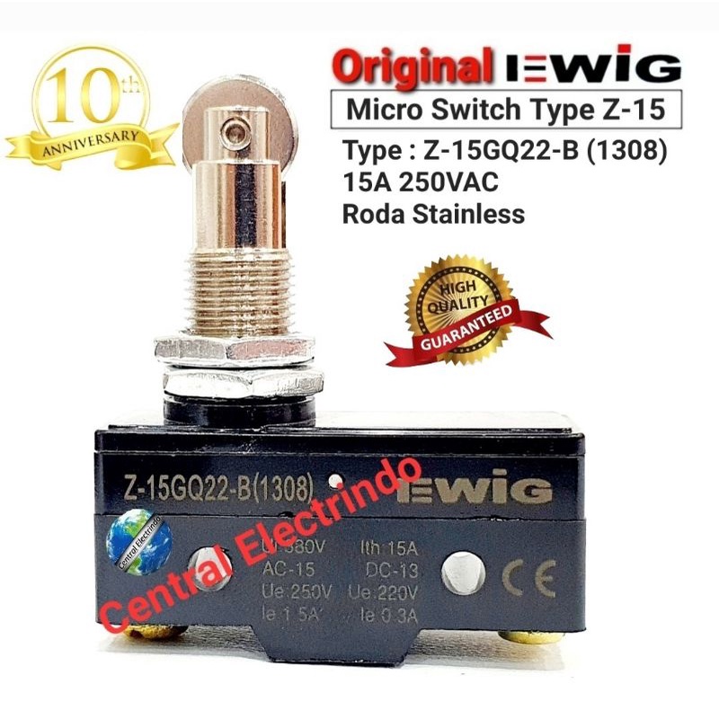 Jual Limit Switch/Micro Switch Z15-GQ22-B 15A 250VAC 1NO 1NC EWIG. | Shopee Indonesia
