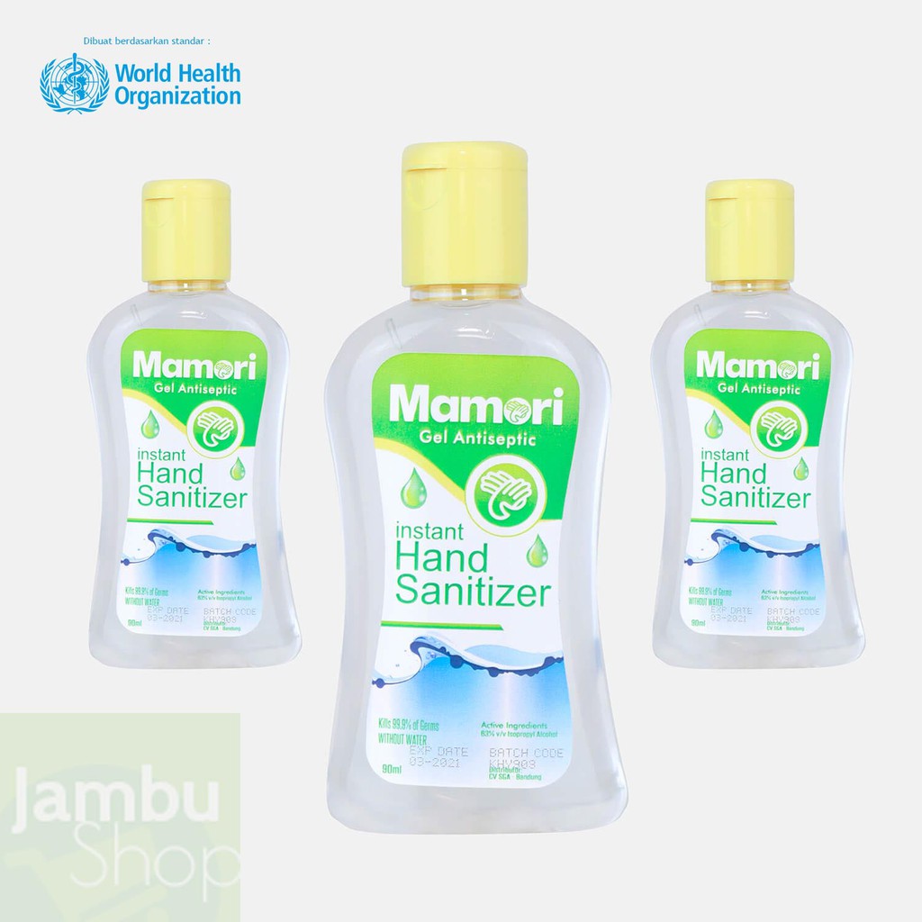 Jual Hand Sanitizer MAMORI Gel Standar WHO 90 ML | Shopee Indonesia