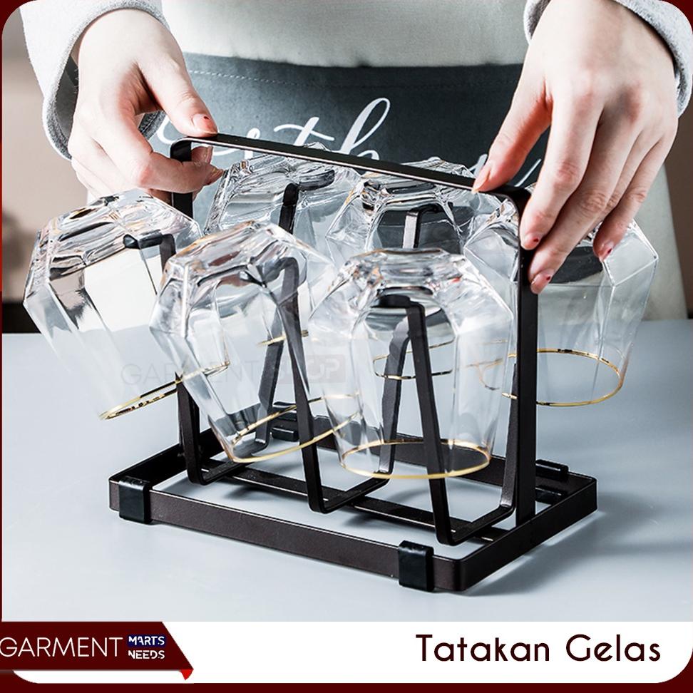 Jual HARGA TERBAIK!!! Rak Gelas Tempat Cangkir Cup Holder Organizer Besi Anti Karat Estetik ...