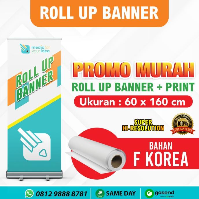 Jual Promo Roll Up Banner 60 X 160 Cm + Print / Cetak / Gambar | Shopee Indonesia