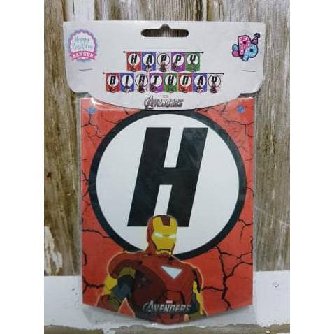 Jual Bunting Flag Avengers/ Banner HBD/Bunting Flag Happy Birthday ...