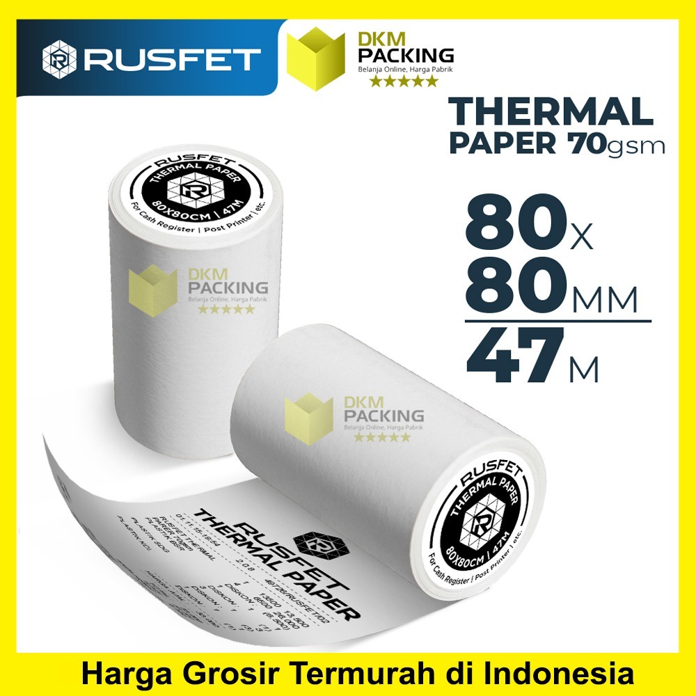 Jual Stiker Label Thermal Paper Sticker Barcode Printer Resi Kertas POS ...