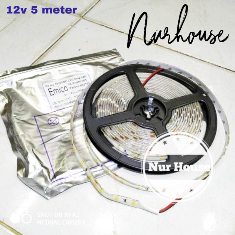 Jual lampu led strip DC 12v 12volt 5 meter lampu hias motor lampu ...