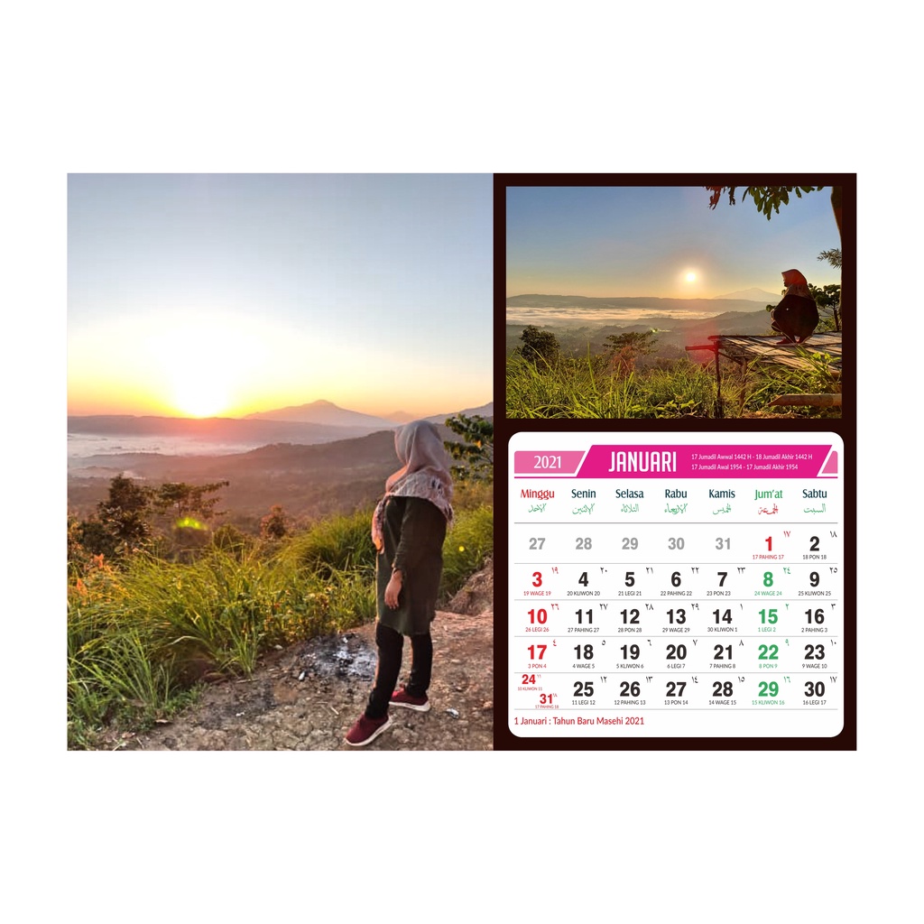 Jual Kalender duduk 12 lembar LANDSCAPE | Shopee Indonesia