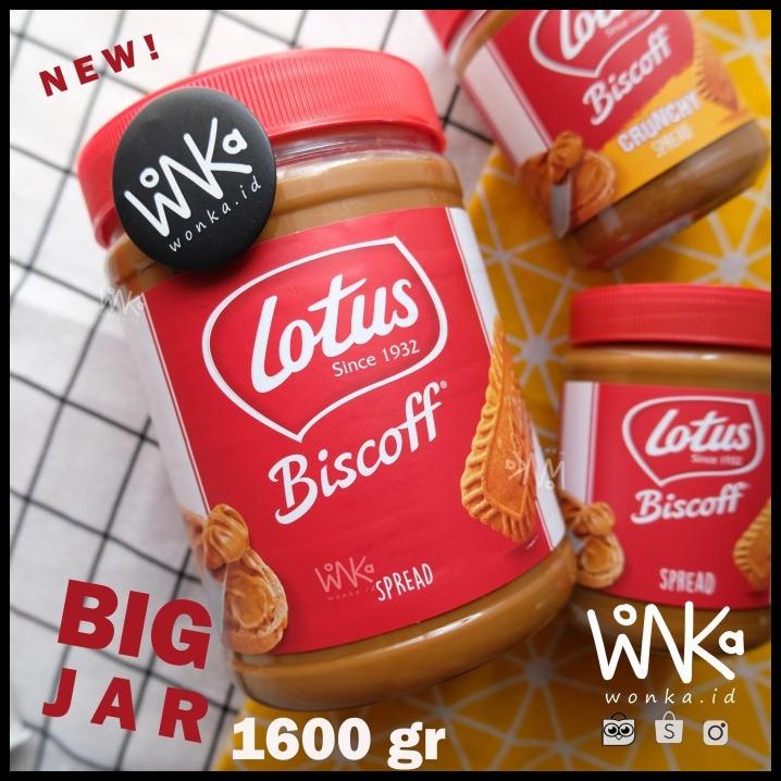 Jual Big Lotus Biscoff Jar Spread 1600Gr Topping Selai Cookies Jumbo ...