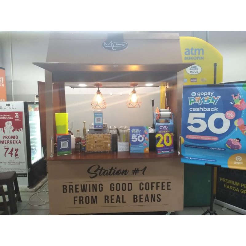 Jual Booth Coffee Kopi Minuman Meja bar Coffee Shop Preloved | Shopee ...