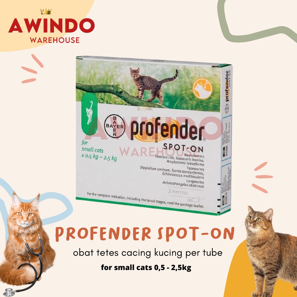 Jual PROFENDER SMALL CATS - Obat Tetes Cacing Kucing Profender Spot On ...