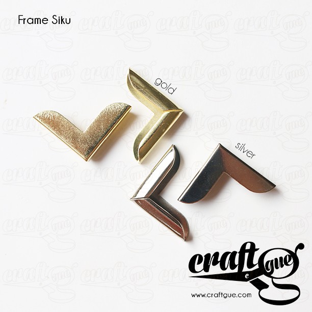 Jual Frame Siku/Siku Buku Polos (Gold/Silver) | Shopee Indonesia