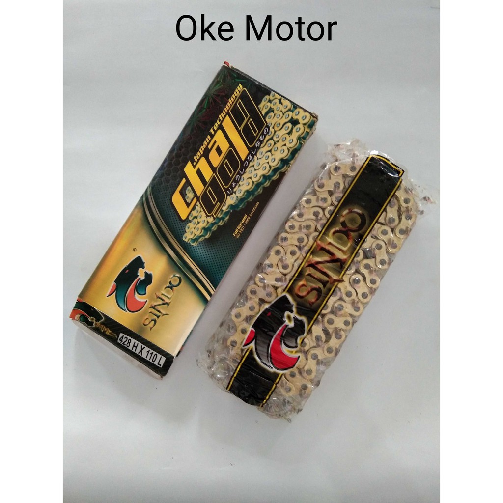 Jual rantai roda motor RX-KING ukuran 428h panjang 110 warna gold ...