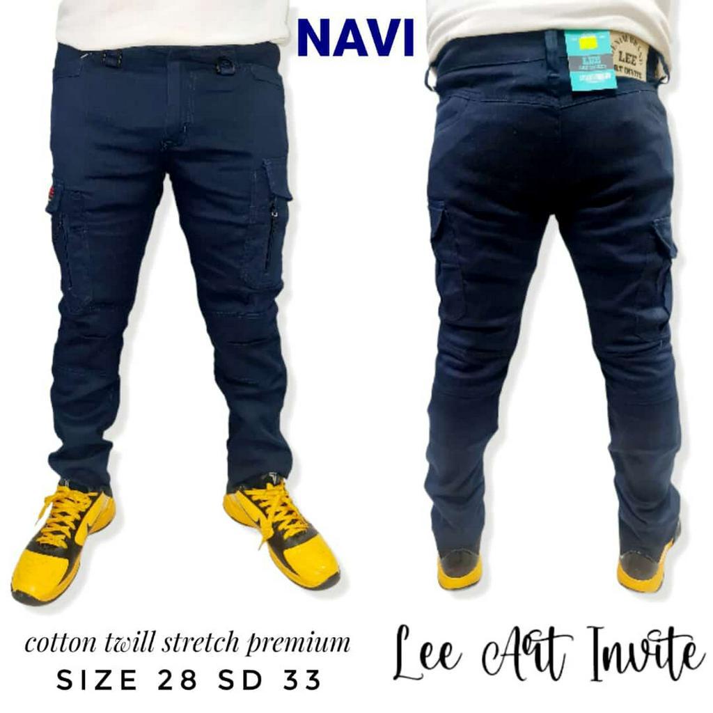 Jual Brother14 - V2 promo celana pria panjang tactical outdoor warna navy kantong cargo pdl ...