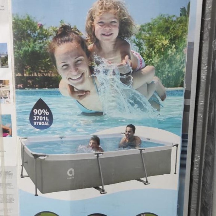 Jual kolam avenli new 3 meter new rectangular stel frame pool | Shopee ...