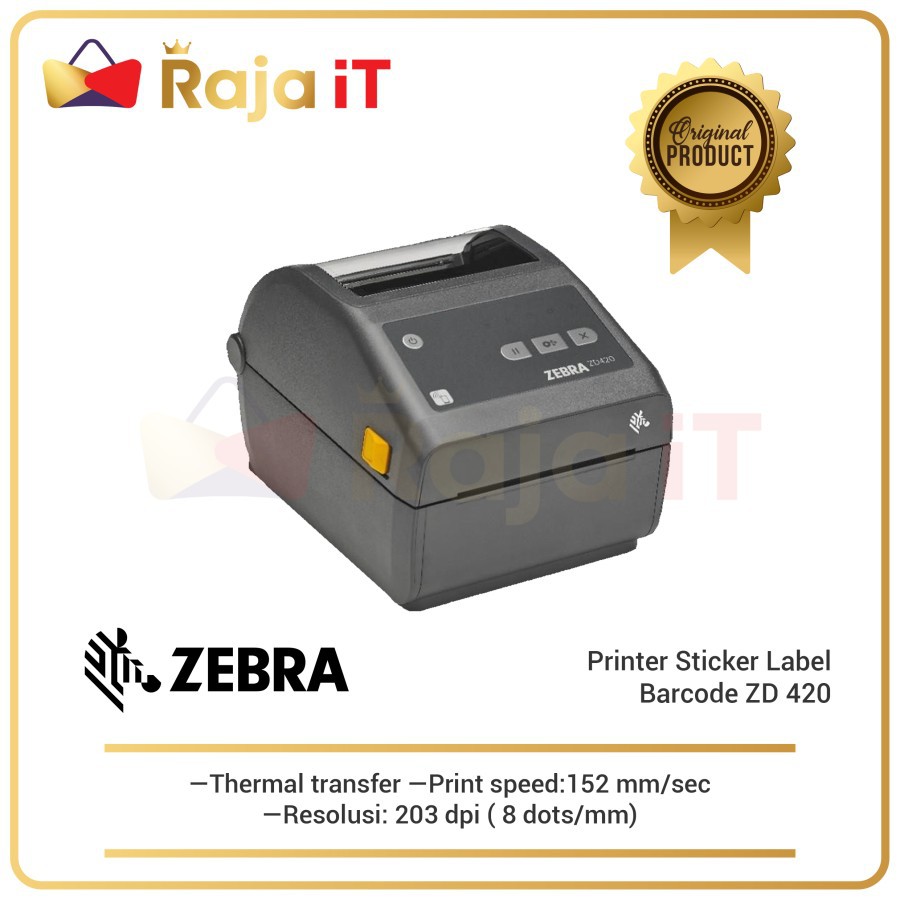 Jual ZEBRA Printer Sticker Label Barcode ZD420 ZD 420 2in1 Direct Thermal 300dpi | Shopee Indonesia