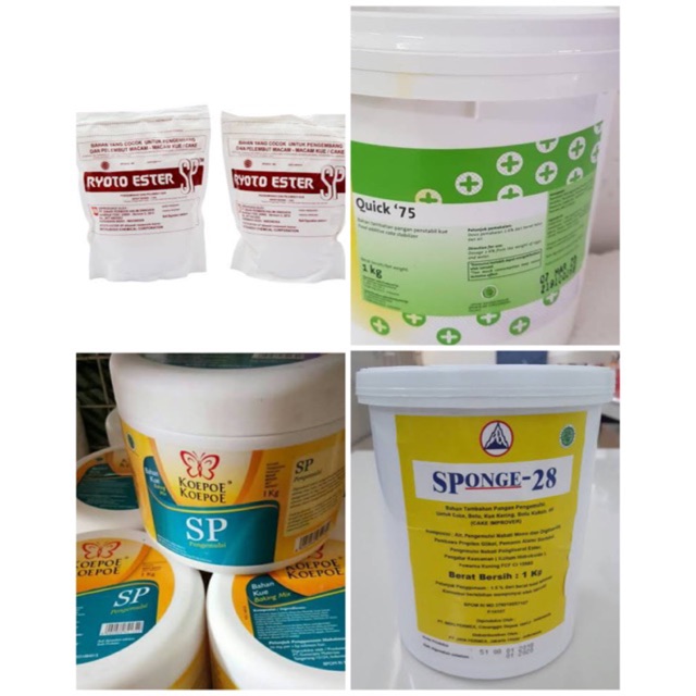 Jual CAKE EMULSIFIER 1KG (RYOTO ESTER/ QUICK 75/ KOEPOE/ SPONGE 28 ...