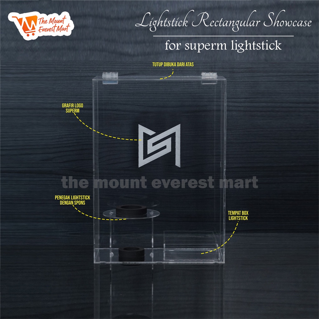 Jual Acrylic Showcase - Box Display Akrilik untuk Lightstick SuperM dan ...