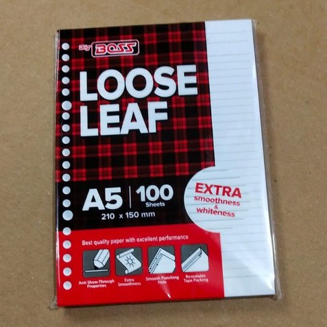Jual ISI BINDER KECIL 100 / LOOSE LEAF A5 ISI 100 (12 64 77) | Shopee ...
