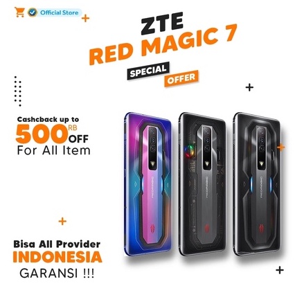 Jual ZTE Nubia Red Magic 7 5G 2022 512GB 256GB 128GB Black Pulsar Nova ...