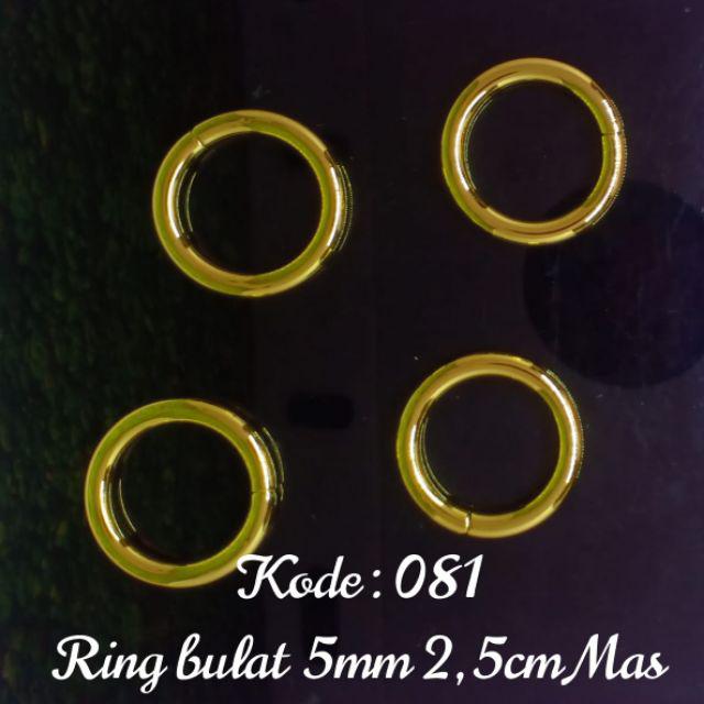 Jual Ring bulat besi ( harga satuan ) Ukuran 2cm s/d 8cm warna emas dan ...
