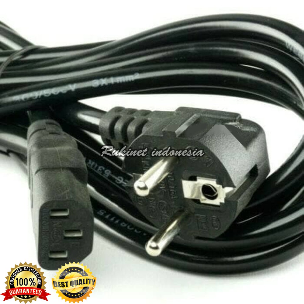 Jual Kabel Power PSU PC 3x0.75mm Tebal Full Tembaga | Shopee Indonesia