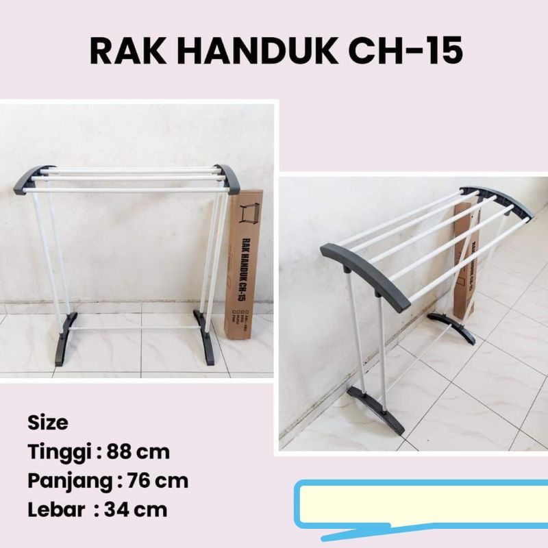 Jual JEMURAN HANDUK/RAK HANDUK VINODA/NAGOYA/Jemuran handukPlastik ...