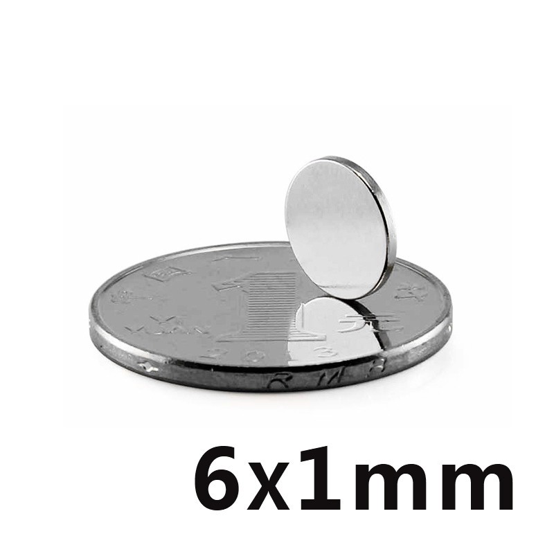 Jual 1Pc Magnet Mahnet Neodymium neodimium white N35 6x1 6x1mm bulat ...