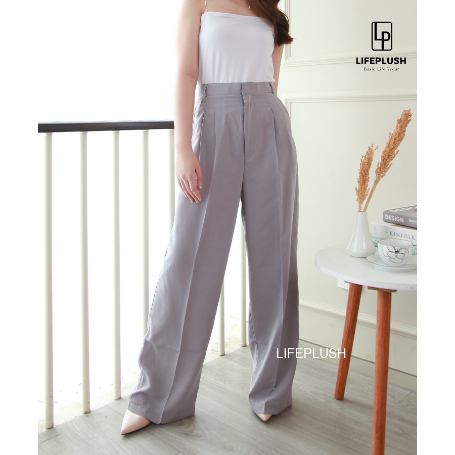 Jual Celana Kulot Cullote Loose Pants Highwaist Kantor Formal Casual ...