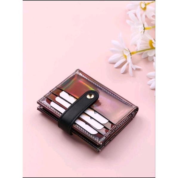Jual Holographic Snap Button Card Holder | Shopee Indonesia