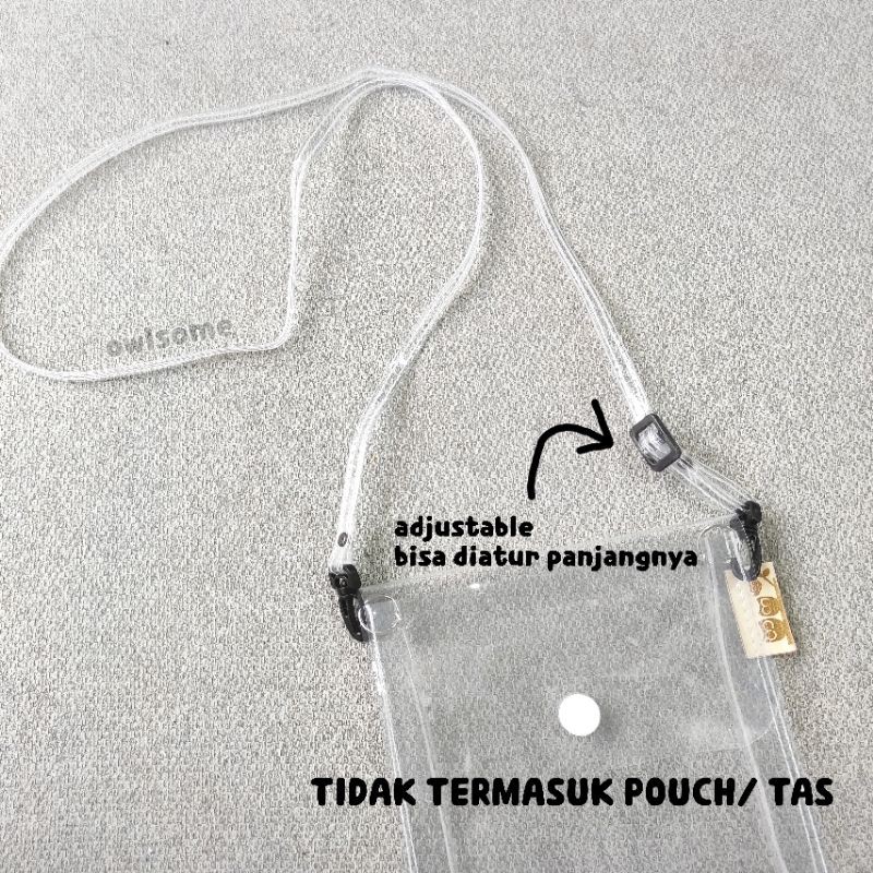 Jual Strap sling bag, mobile phone pvc transparant adjustable 120cm ...
