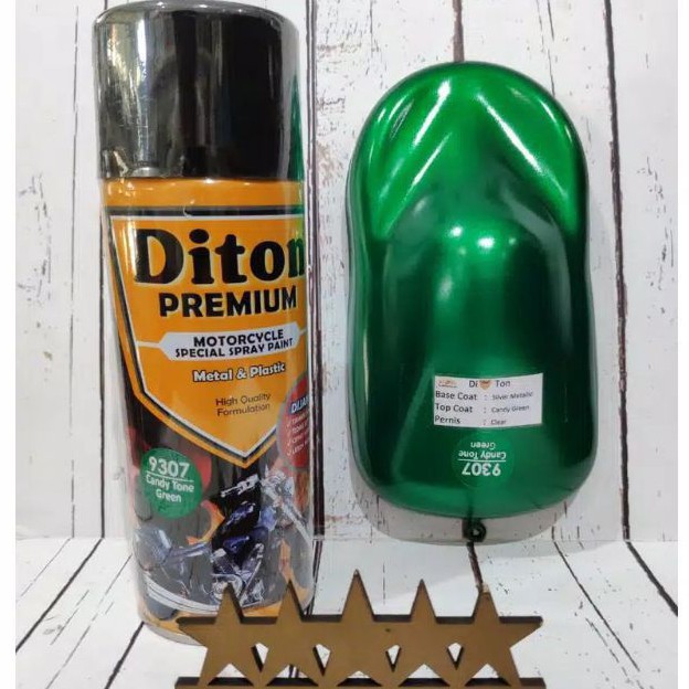 Jual Cat Semprot Hijau Candy Tone Green 9307 Diton Premium Pilok Sepeda ...
