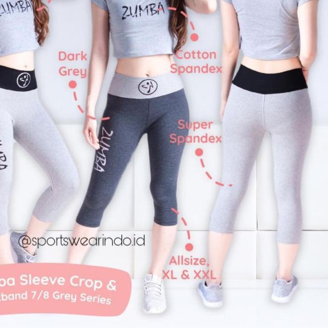 Jual ZUMBA SLEEVE SET SOFT GREY /Baju Senam Zumba, Yoga, Pilates ...