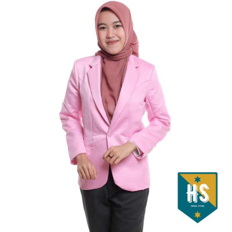 Jual Jas wanita pink muda blazer wanita kerja jas modern jas elegan | Shopee Indonesia