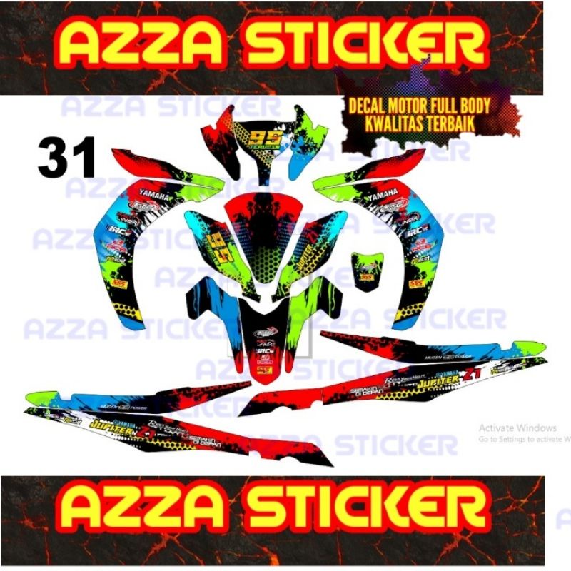 Jual Sticker Decal Motor Jupiter Z1 Full Body Stiker Jupiter Z1 Dekal ...