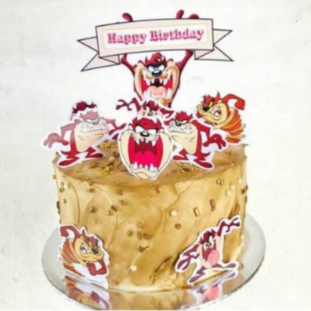Jual topper tazmania hiasan kue taz mania set | Shopee Indonesia