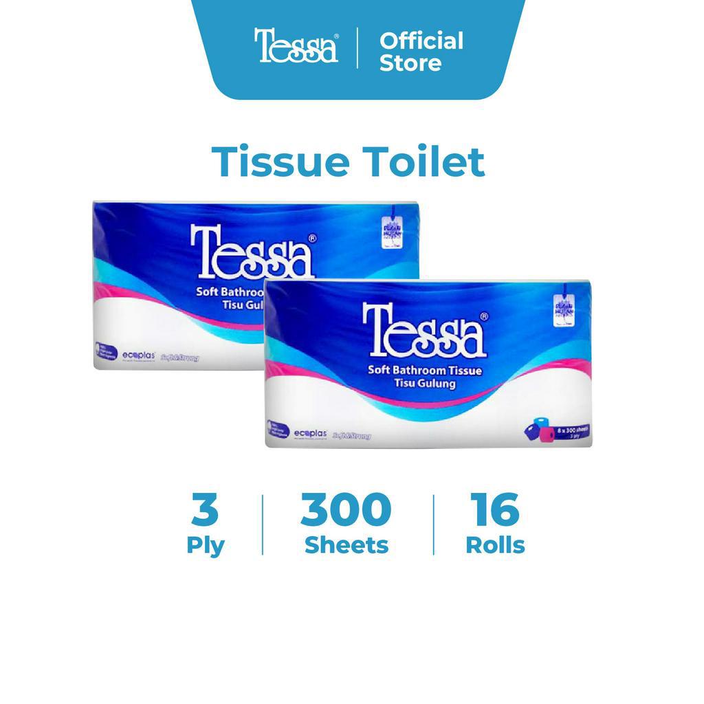 Jual Tessa Toilet Tissue 300 sheets x 16 roll | Shopee Indonesia