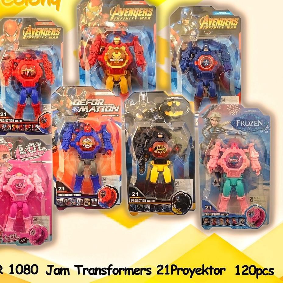 Jual Ori Asli Jam Tangan Anak Robot Transformer Proyektor 3D Analog ...