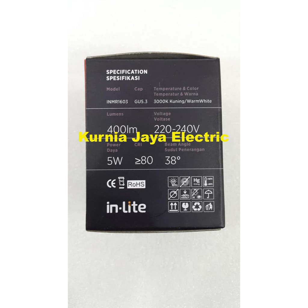 Jual Lampu Led Inlite Mangkok Cob Mr16 5W Warm White/Kuning Tusuk 2Pin ...