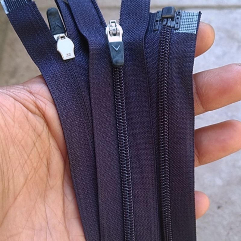 Jual Resleting Jaket Zipper no 3 YKK &Korea Hitam PinLock Jersey | Shopee Indonesia