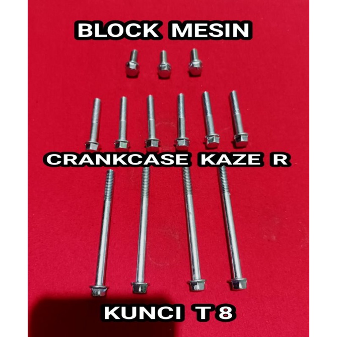 Jual Baut Block Mesin Blok Set Bak Kruk As Kaze | Shopee Indonesia