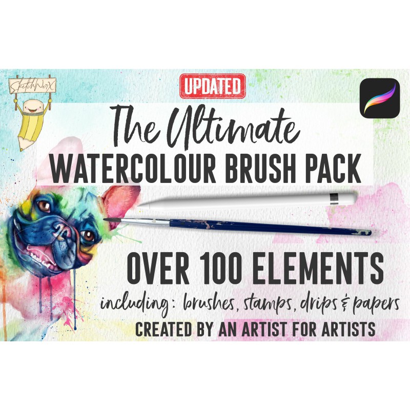 Jual Procreate Brush - The Ultimate Watercolour Brush Pack for ...