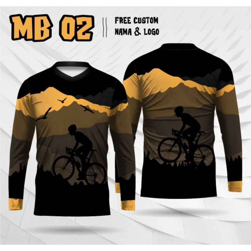 Jual Jersey sepeda mtb thrill lengan panjang baju kaos sepeda gunung ...
